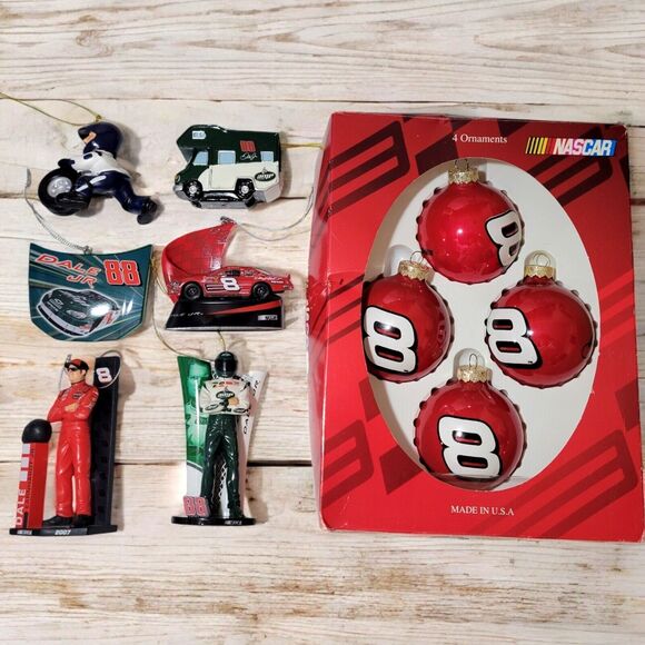 Dale Earnhardt Jr. | Holiday | Vintage Nascar Christmas Tree Ornaments ...